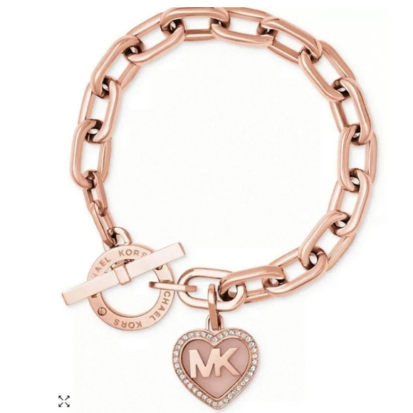 MICHAEL Michael Kors | Jewelry | Michael Kors Rose Gold Tone Pav Heart ...